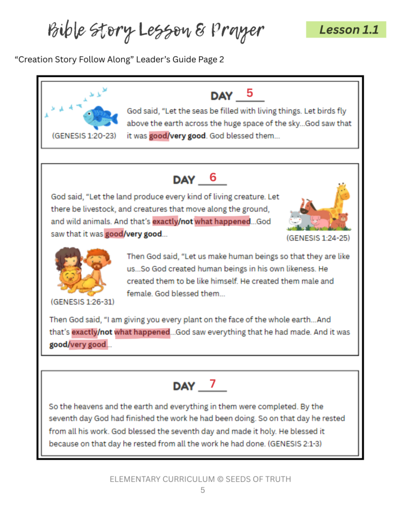 God's Introduction: The Christian Creation Story: - Seeds of Truth ...